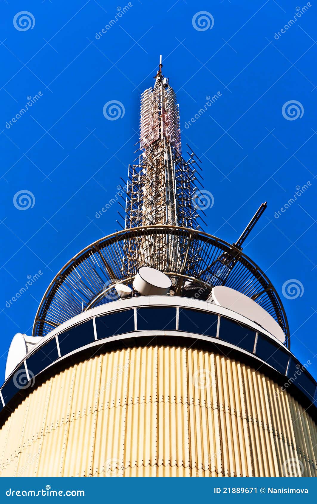 Telecom tower stock image. Image of cell, cable, cellular - 21889671