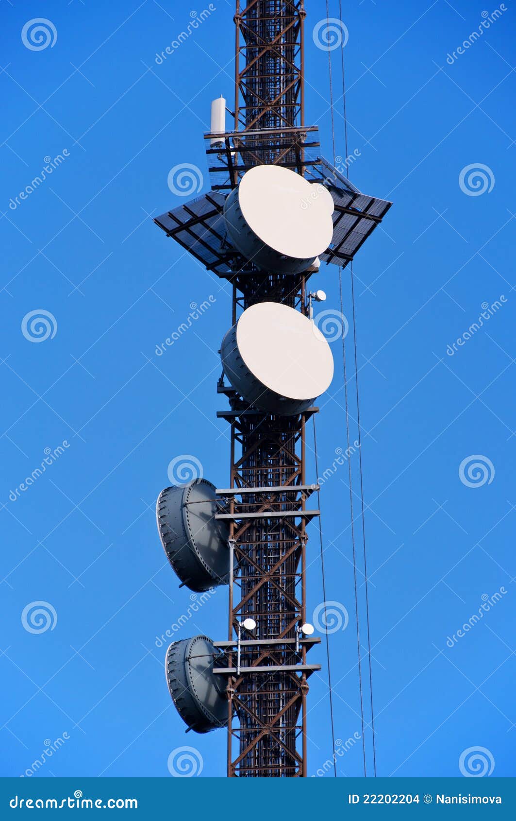 Telecom tower stock photo. Image of antenna, cable, radiation - 22202204