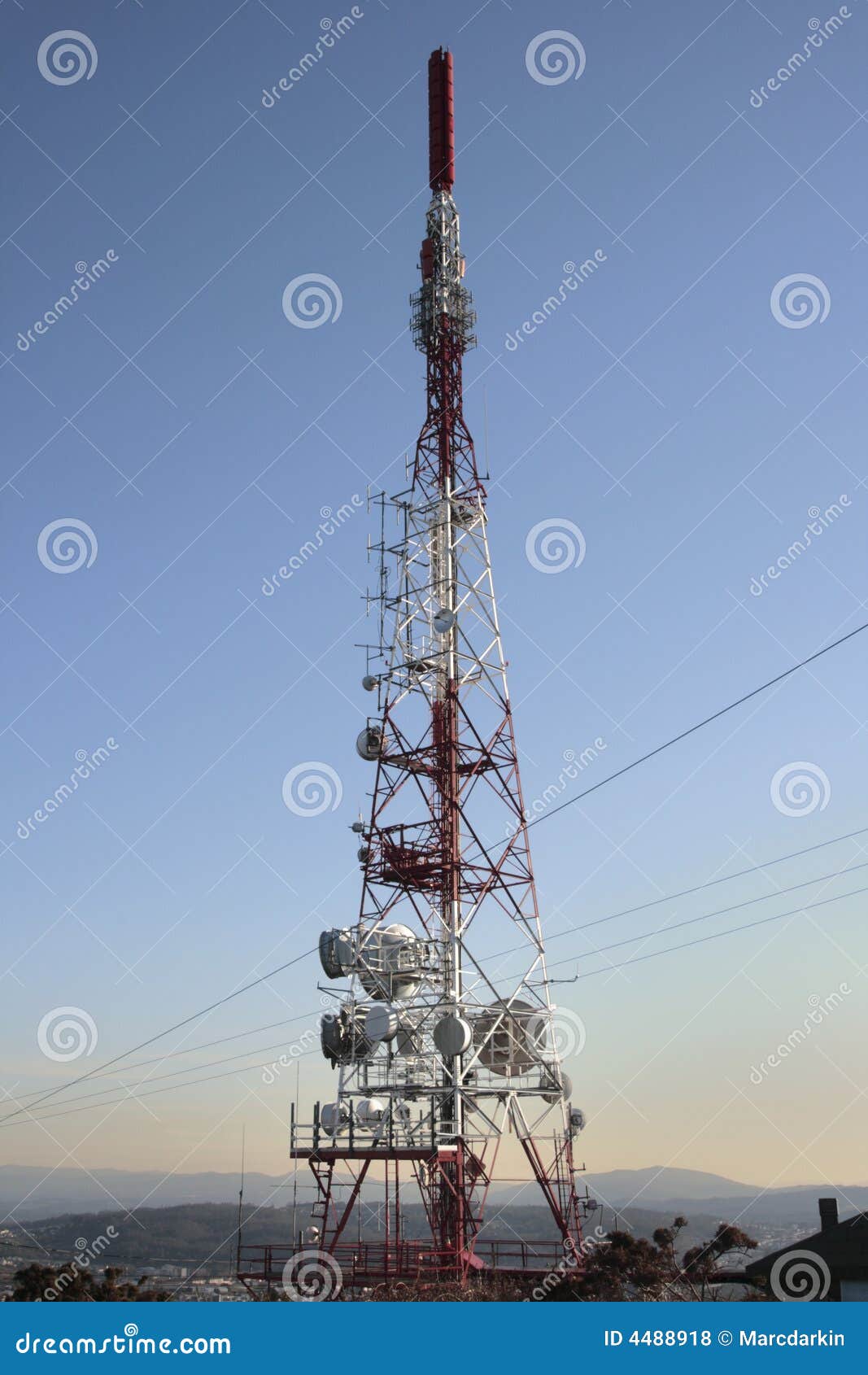 Telecom tower stock photo. Image of outdoor, emitter, connection - 4488918