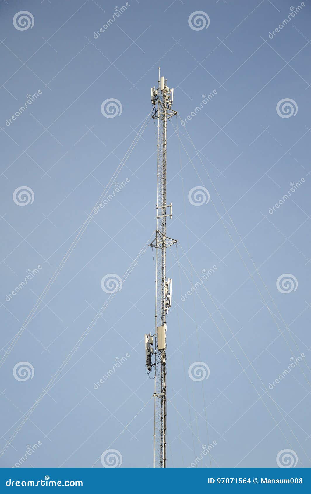 Telecom tower pole stock photo. Image of telecom, telephone - 97071564