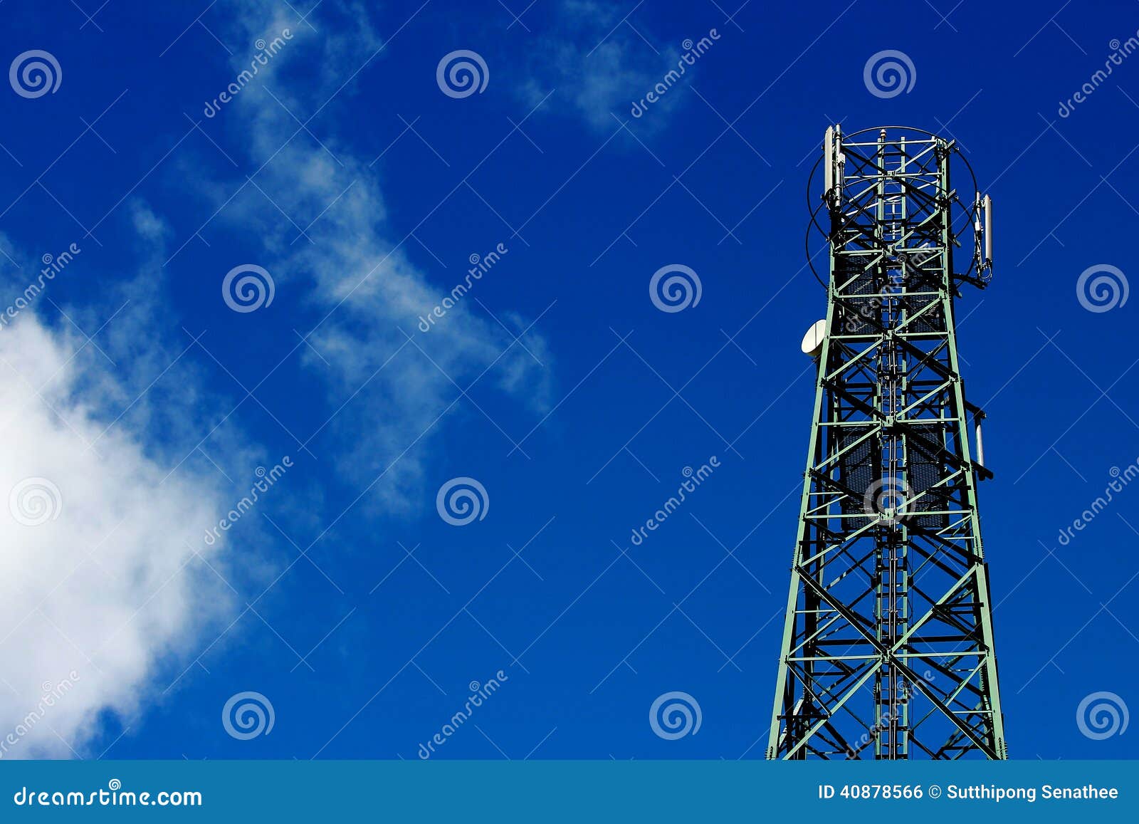 Telecom Tower stock photo. Image of communication, tower - 40878566