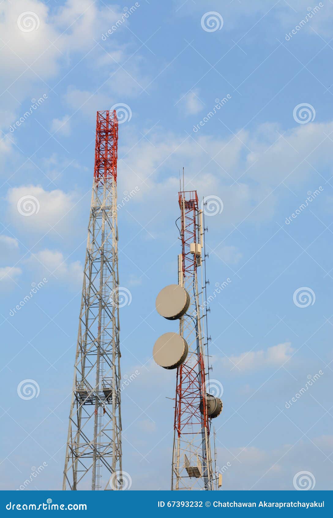 Telecom Tower Structure Against with Sky Stock Photo - Image of ...