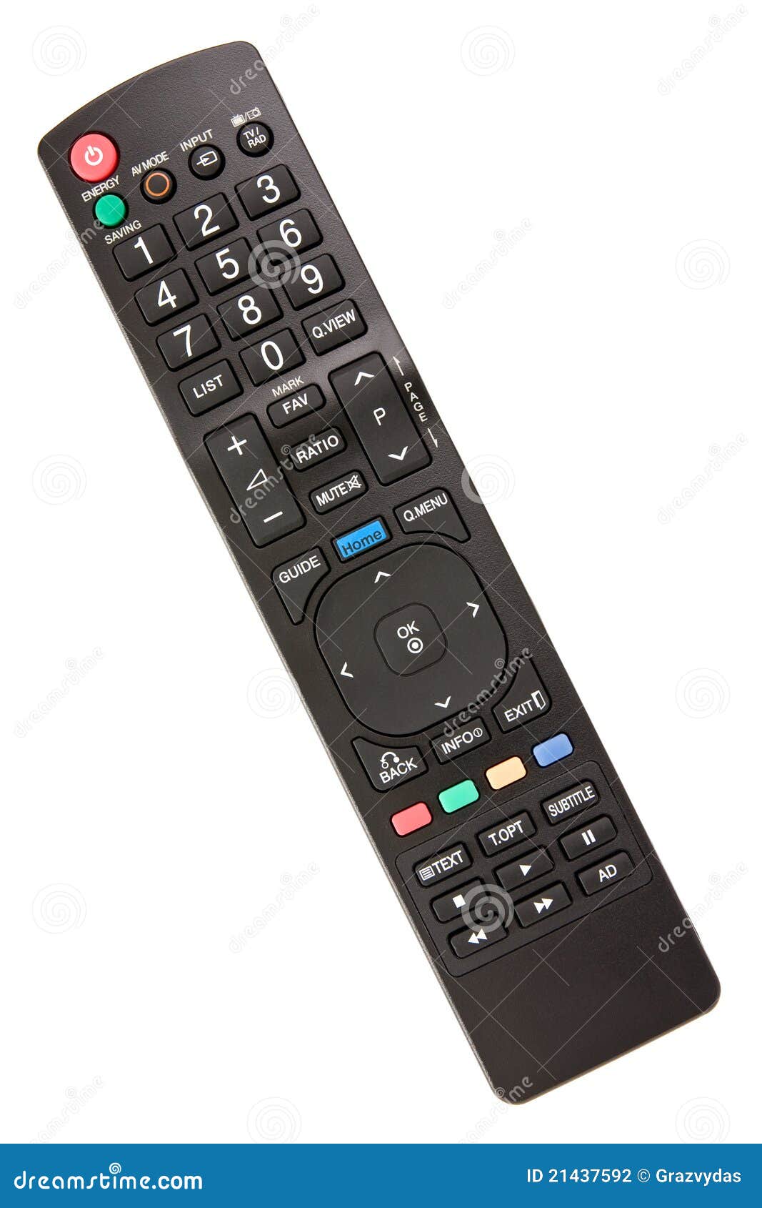 Telecomando della TV fotografia stock. Immagine di canale - 21437592