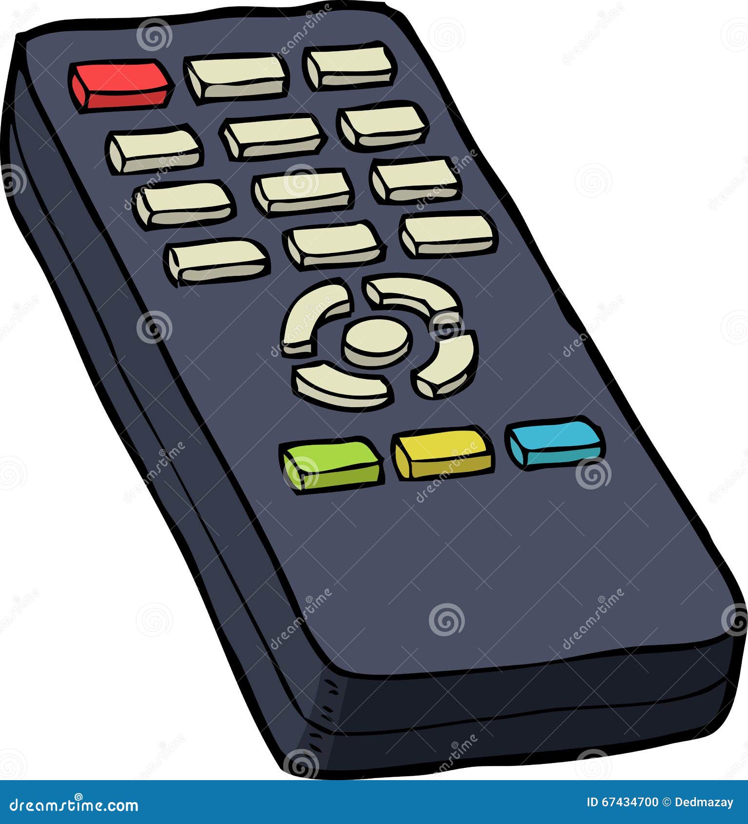 Telecomando della TV illustrazione vettoriale. Illustrazione di ...