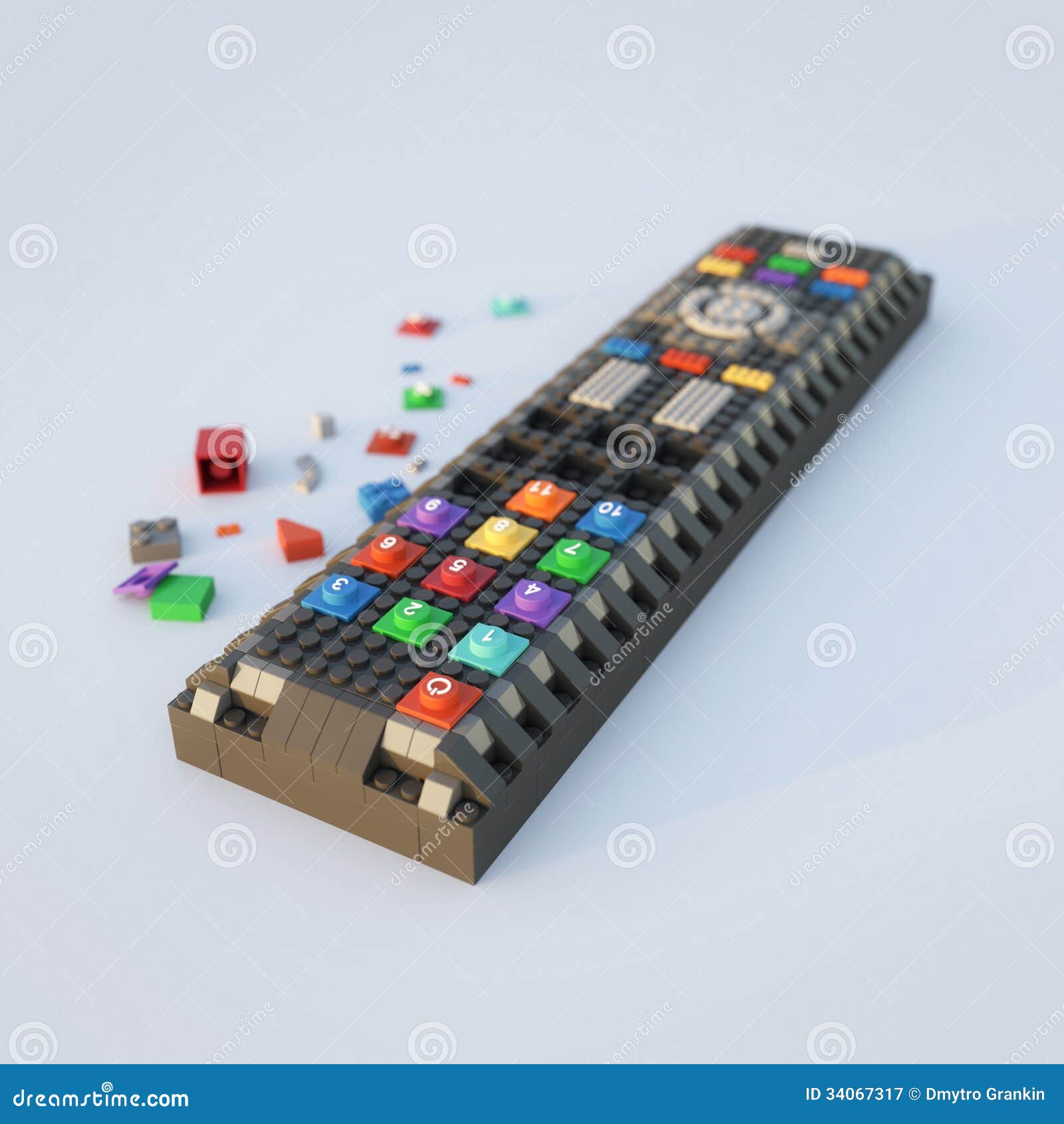 Telecomando di Lego Bricks illustrazione di stock. Illustrazione di ...