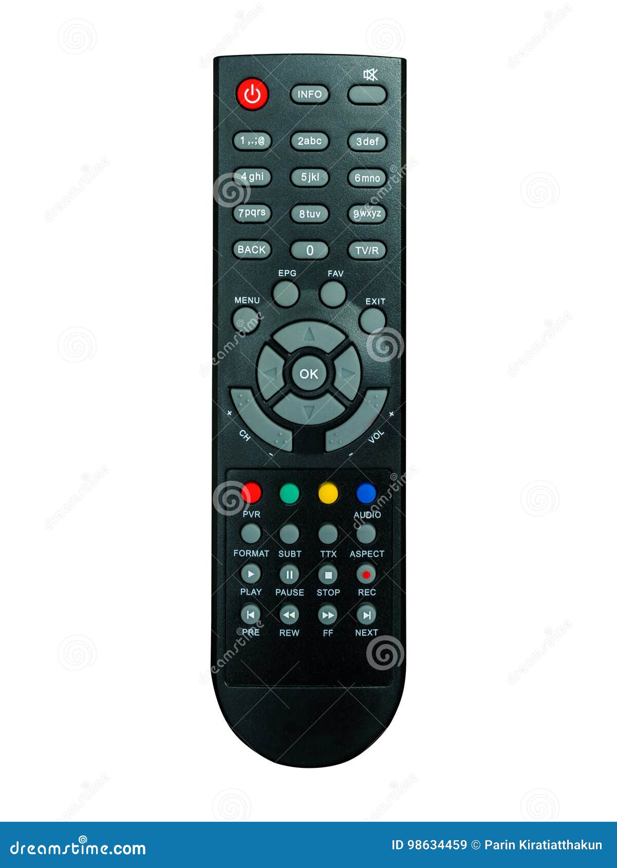 Telecomando TV Isolato Su Bianco Immagine Stock - Immagine di ...