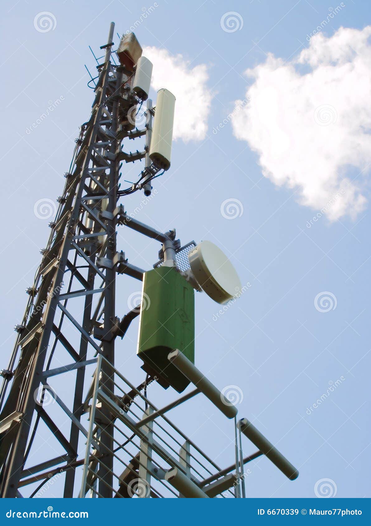 Telecommunication Antenna On The Roof Of The House Royalty-Free Stock ...