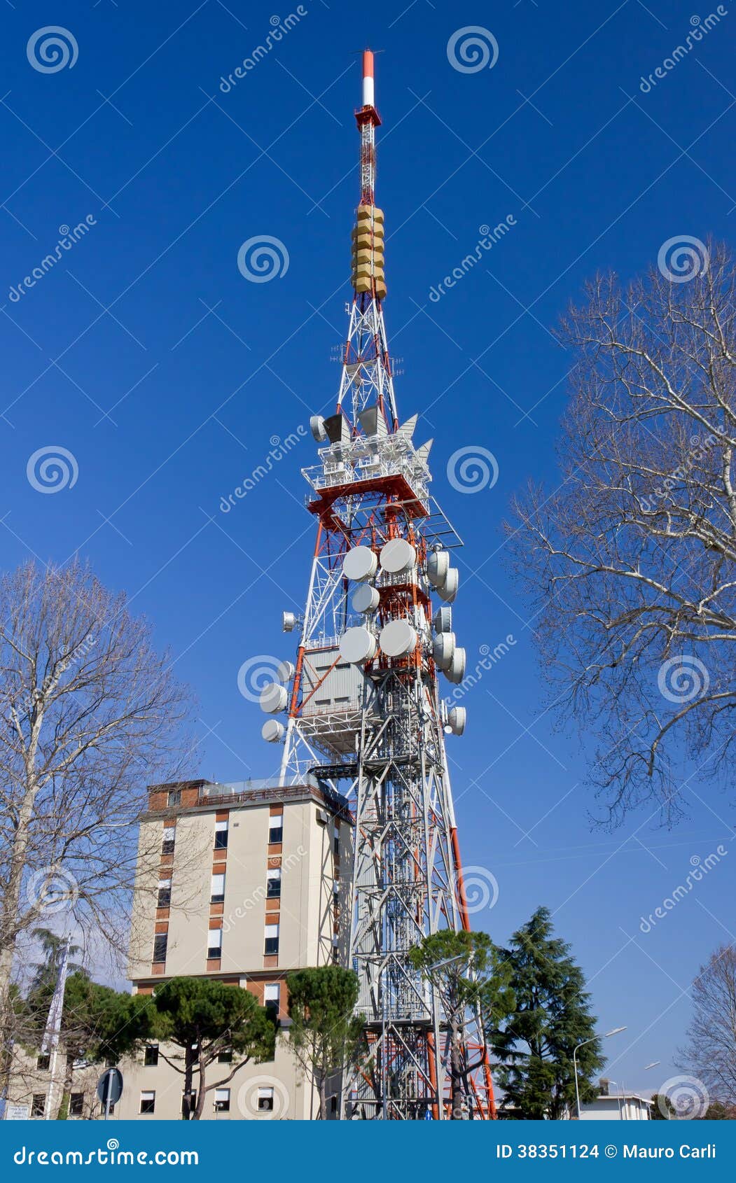 Telecommunication Antenna stock photo. Image of transmitter - 38351124