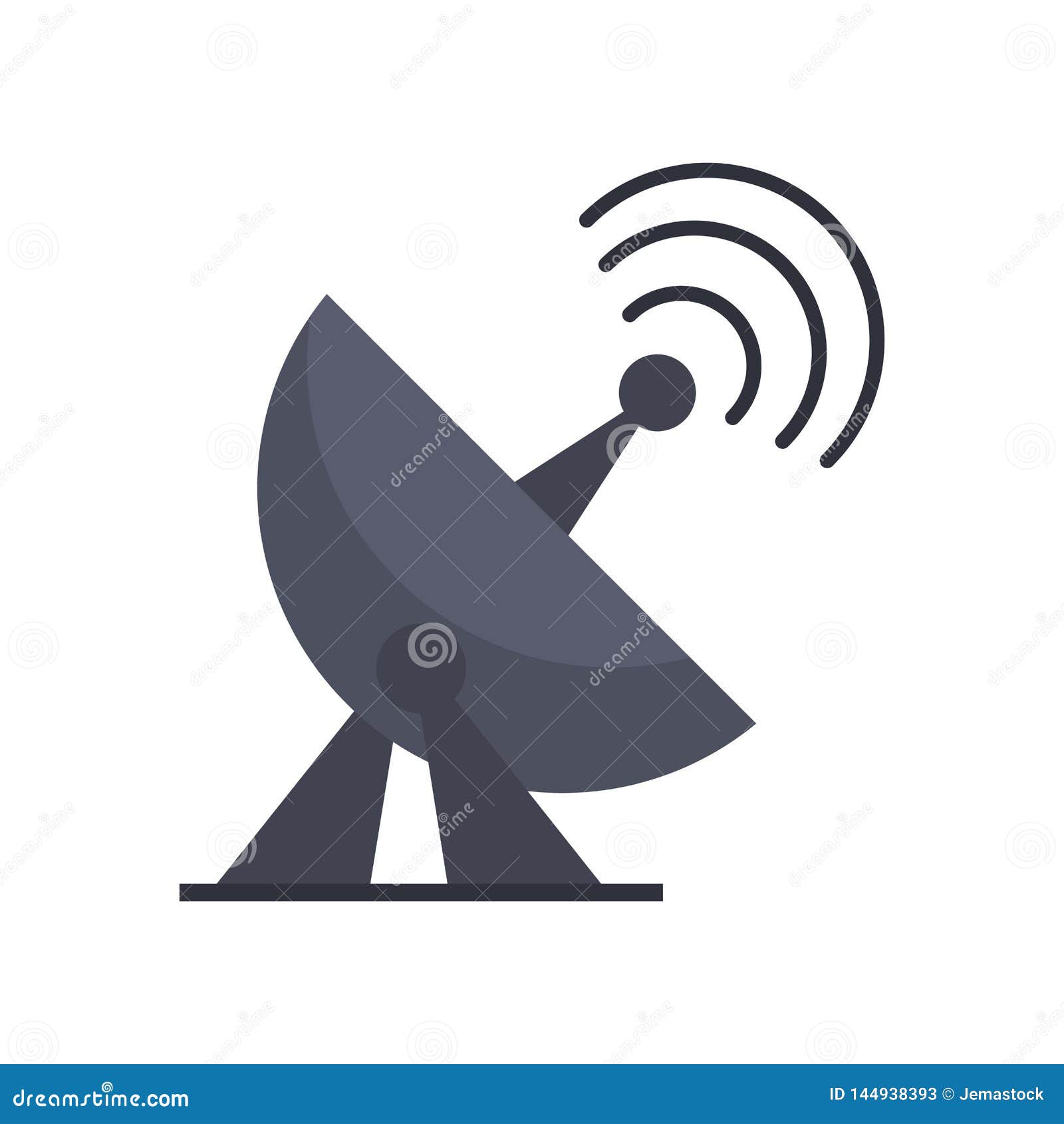 Telecommunication Antenna Technology Device Stock Vector - Illustration ...