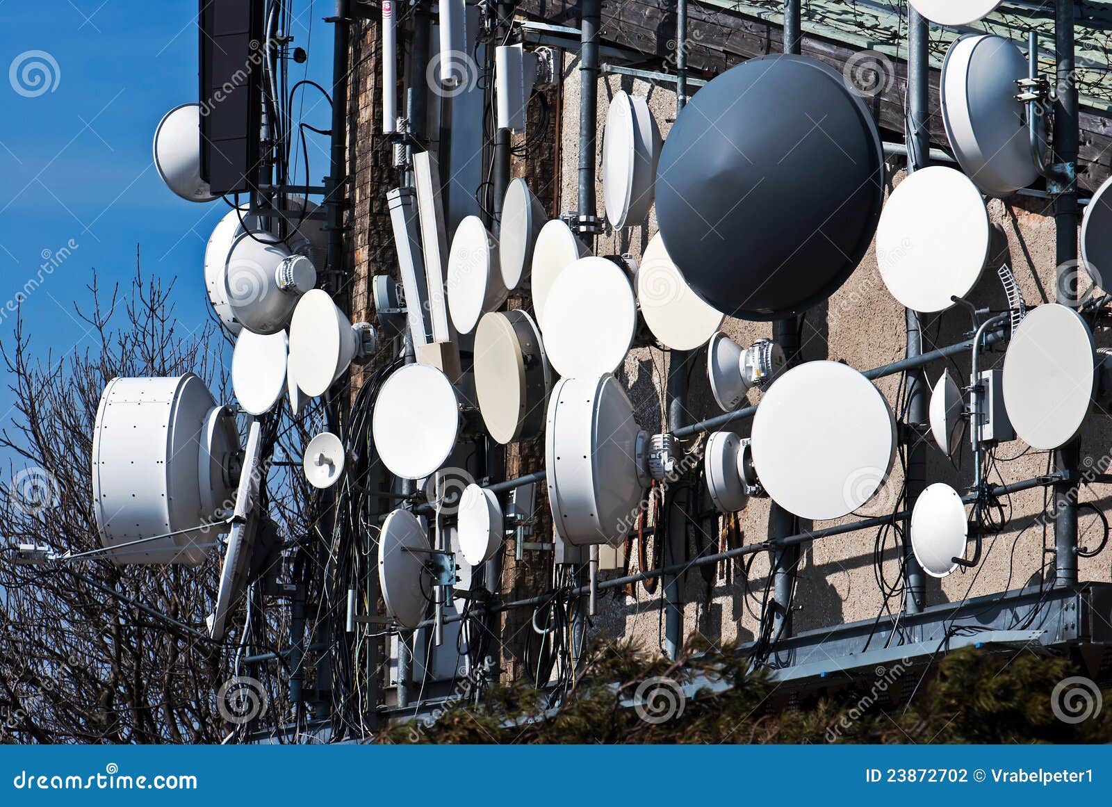 Telecommunication antennas stock photo. Image of dispatching - 23872702