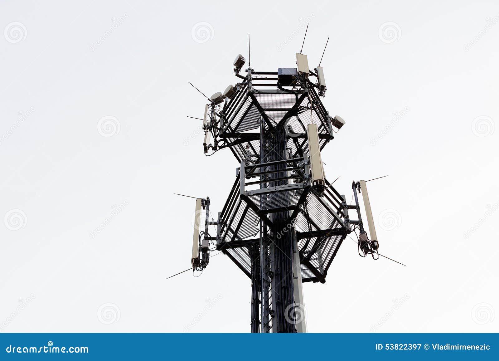 Telecommunication antennas stock image. Image of network - 53822397
