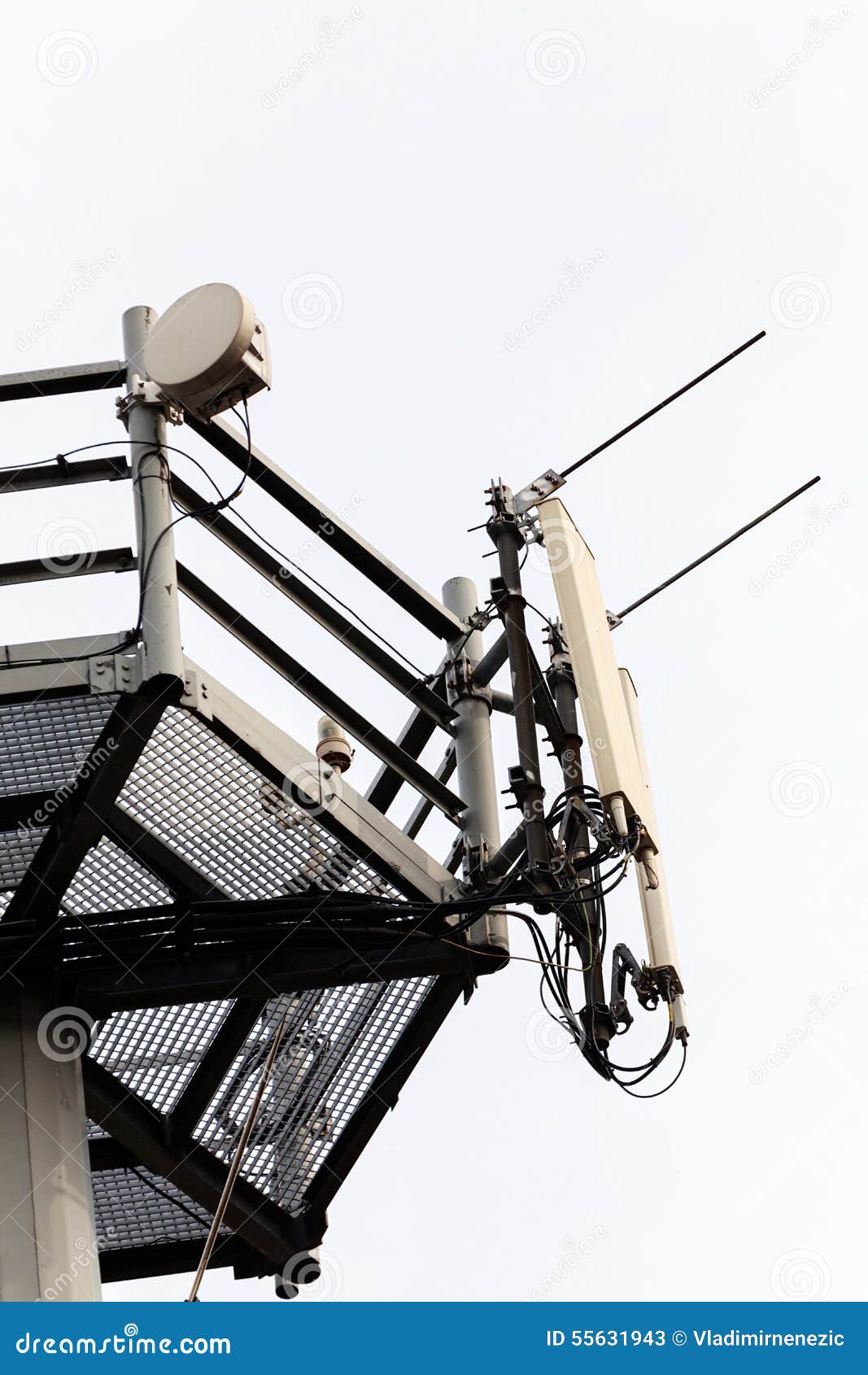 Telecommunication antennas stock image. Image of cellular - 55631943