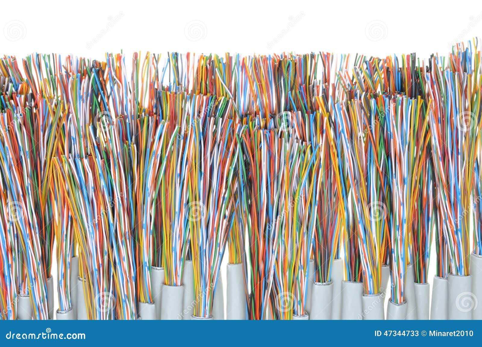 Telecommunication cables stock image. Image of installation - 47344733