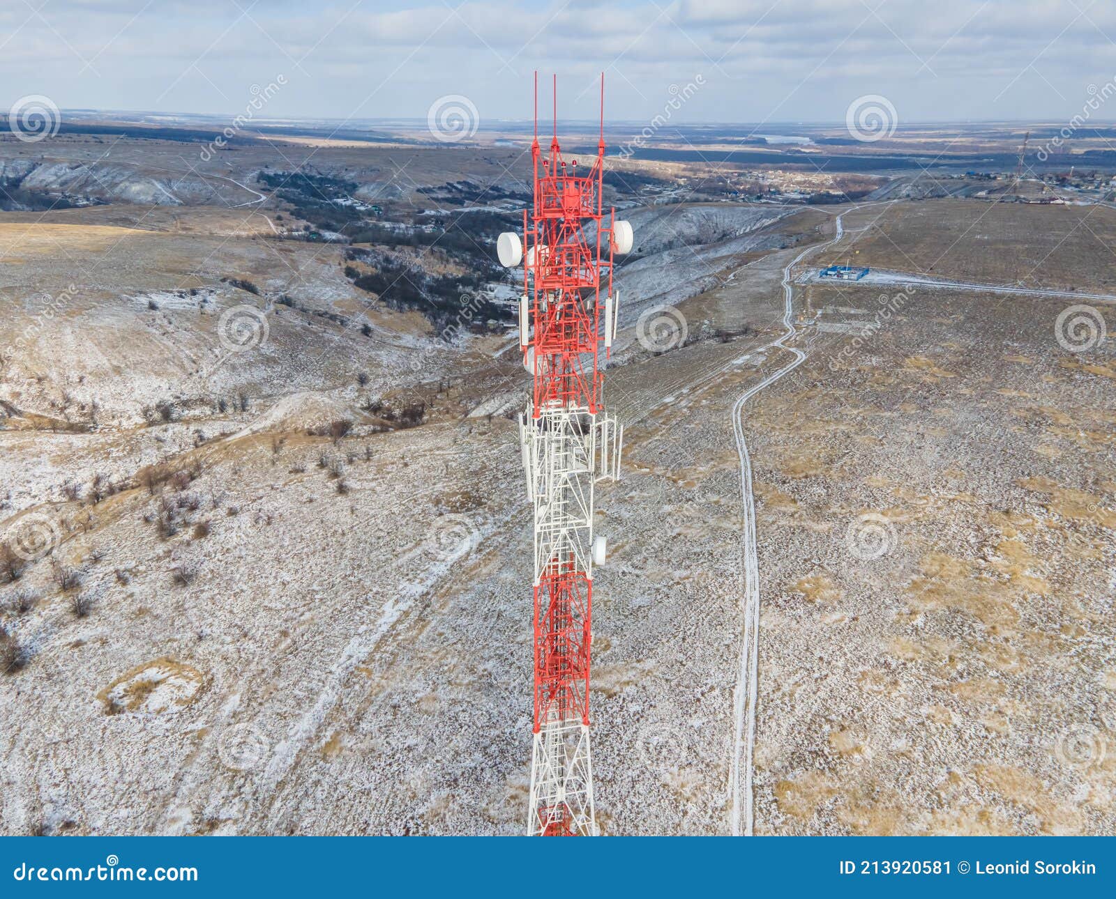 Telecommunication Cell Tower 5G Stock Image - Image of network, antenna ...