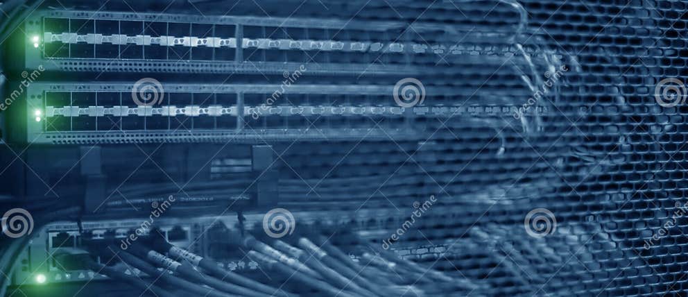 Telecommunication Concept with Abstract Network Structure and Server ...