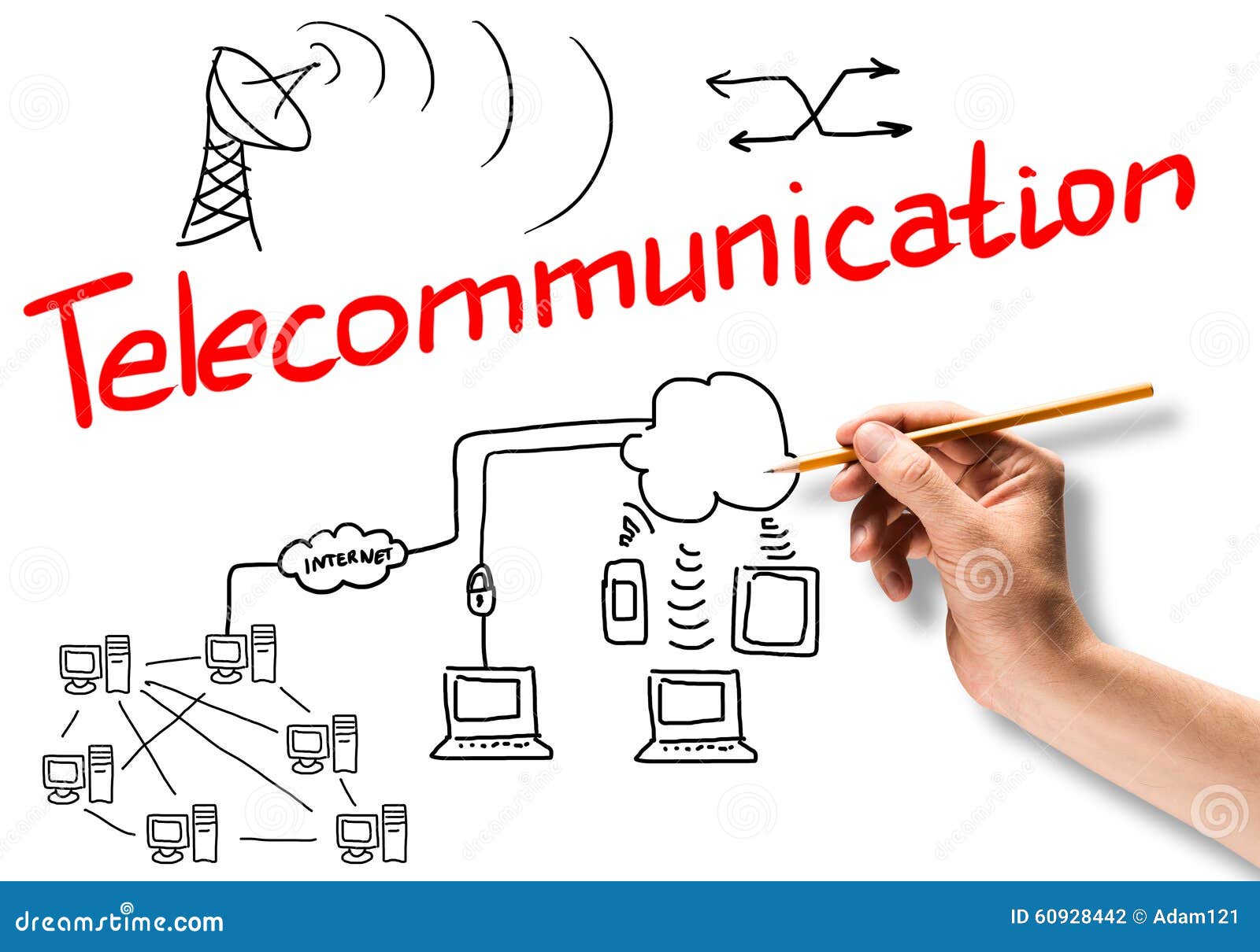Telecommunication Connection Stock Photo - Image of mobile, icon: 60928442