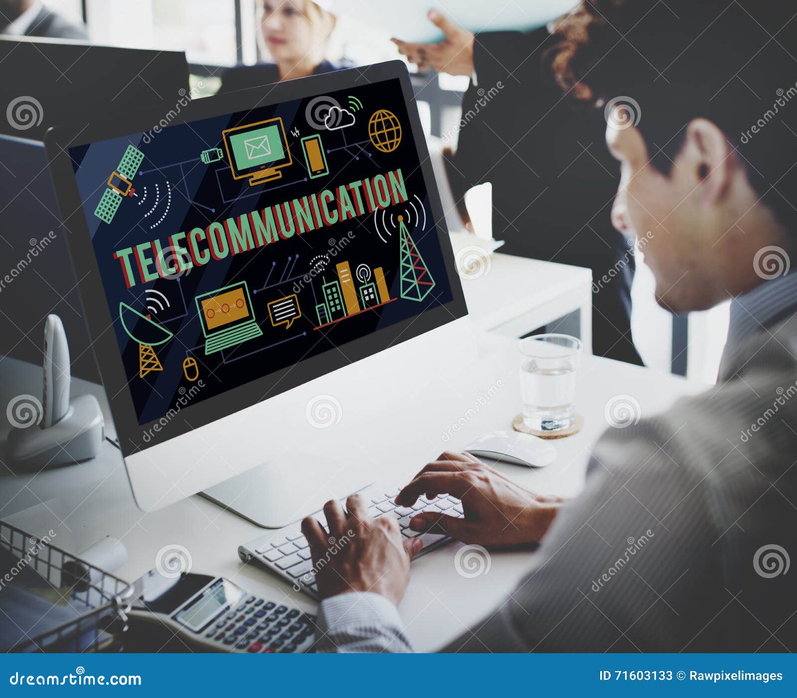 Telecommunication Connection Links Networking Concept Stock Image ...