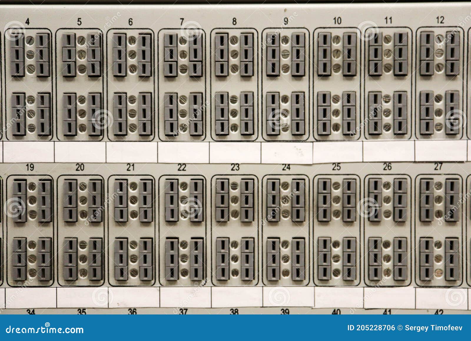 Telecommunication Cross Patch Panel Telephone Exchange Stock Photo ...