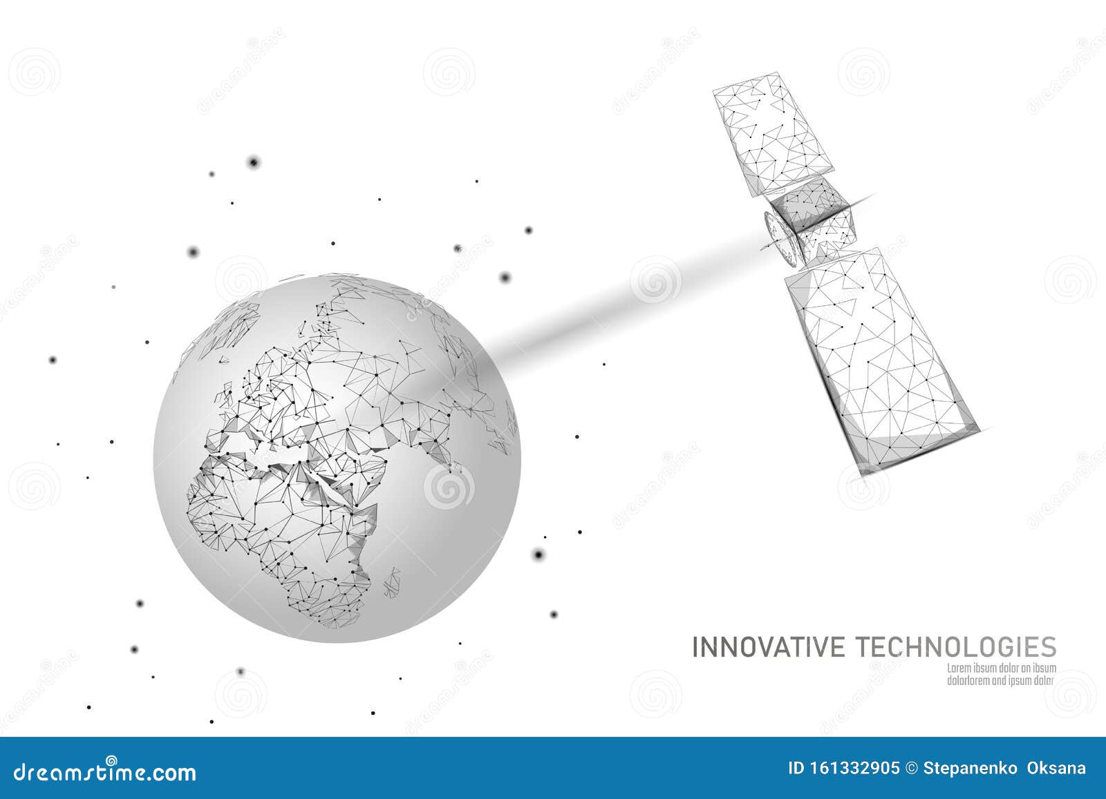 Telecommunication Defense Satellite In Space. Orbital Sputnik Receiver ...