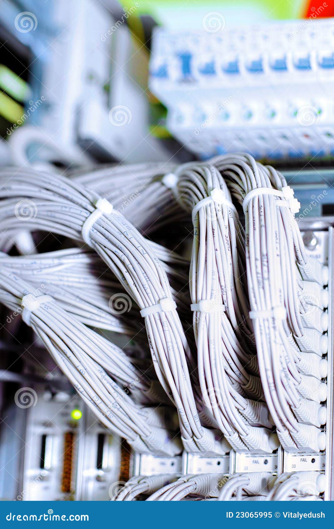 Telecommunication E1 Line in a Datacenter Mobile O Stock Image - Image ...
