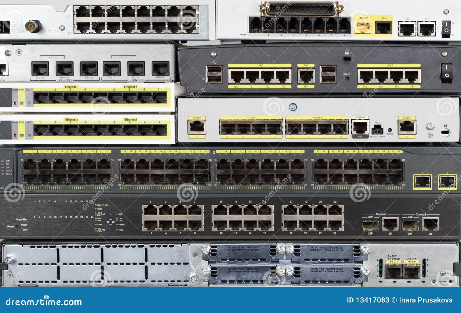 Telecommunication Equipment Stock Image - Image of center, detail: 13417083
