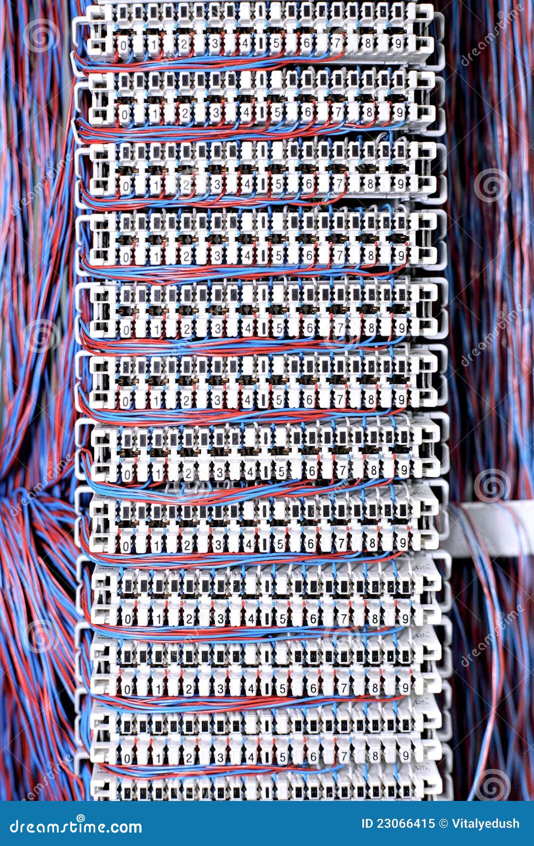 Telecommunication Equipment, E1 Cross. Stock Image - Image of cable ...