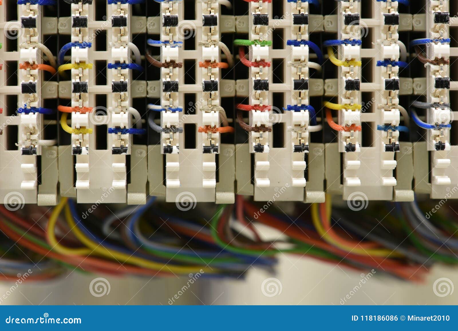 Telecommunication Equipment Main Distribution Frame Cabinet Stock Photo ...