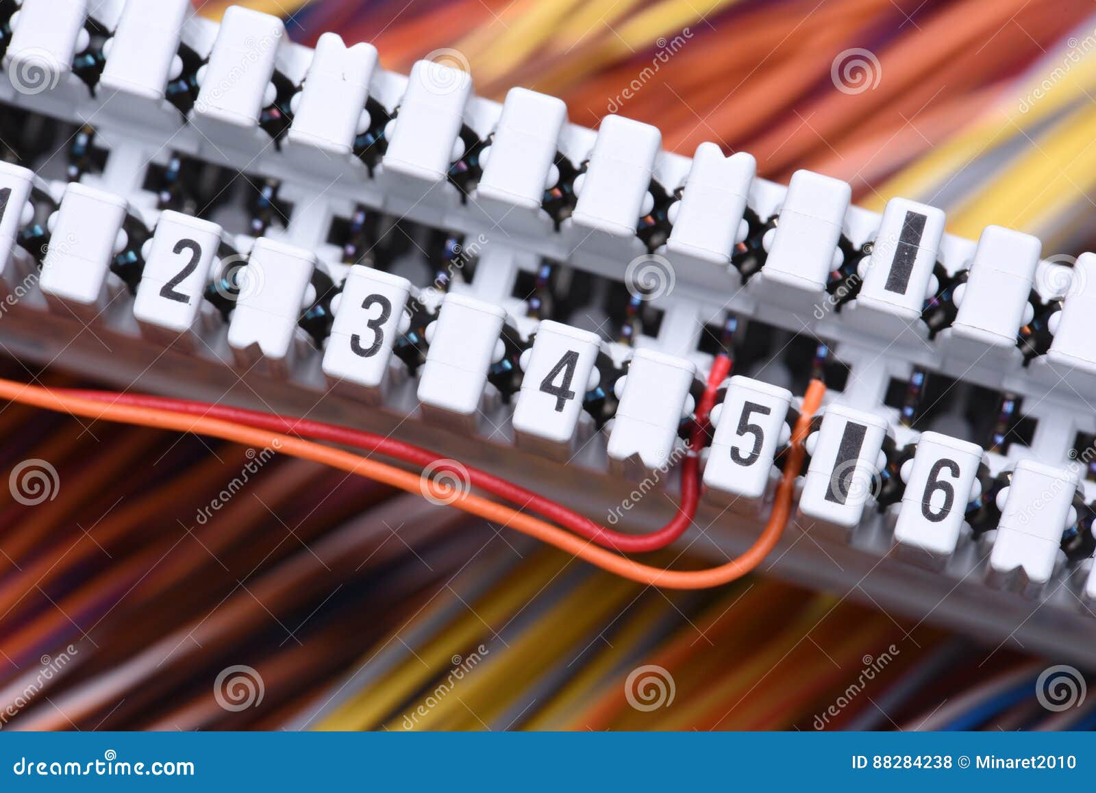 Telecommunication Equipment, Main Distribution Frame with Cables Stock ...