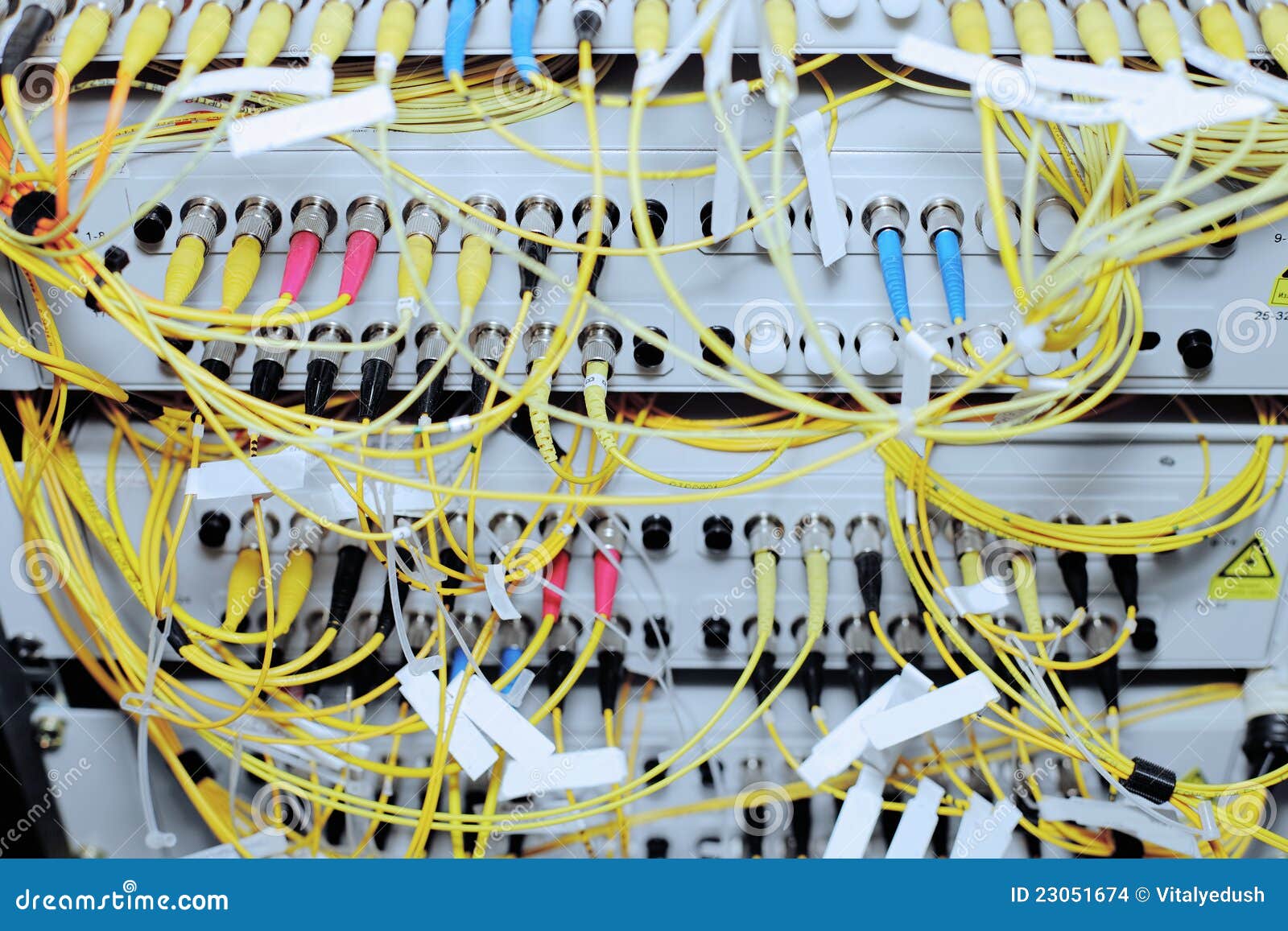 Telecommunication Equipment Is In The Server Room Of The Data Center ...