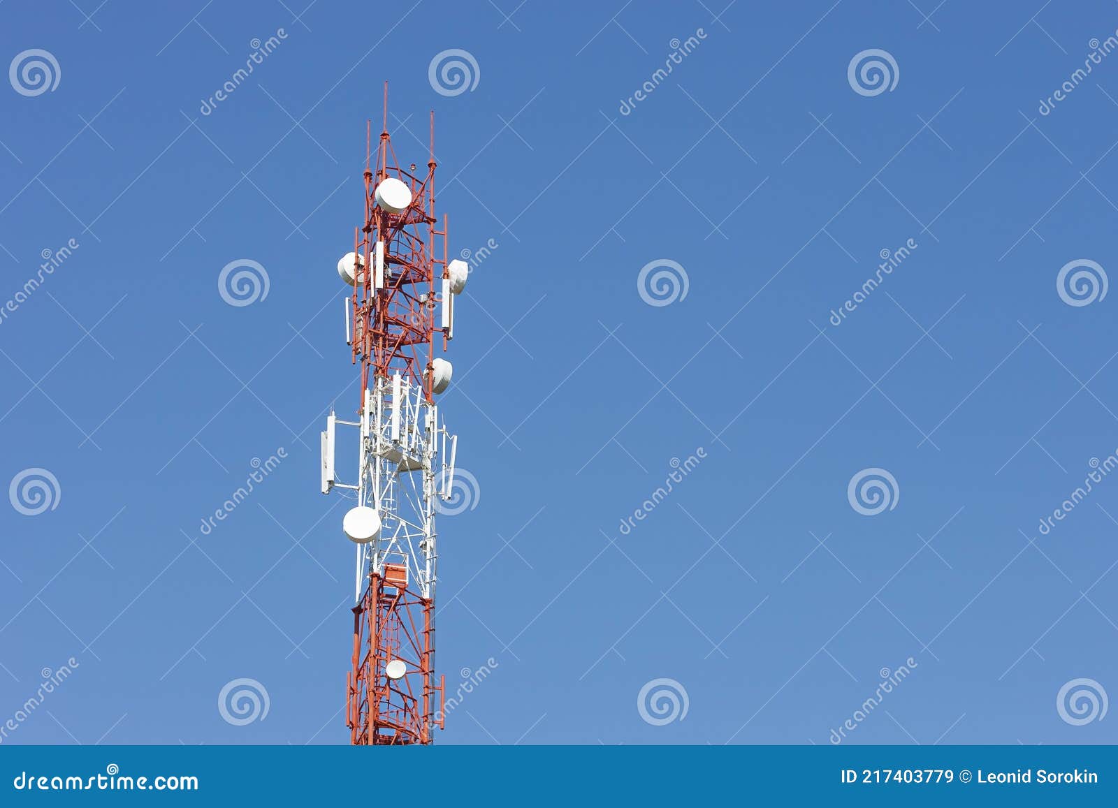 Telecommunication 5G Tower. Base Station or Base Transceiver Station ...