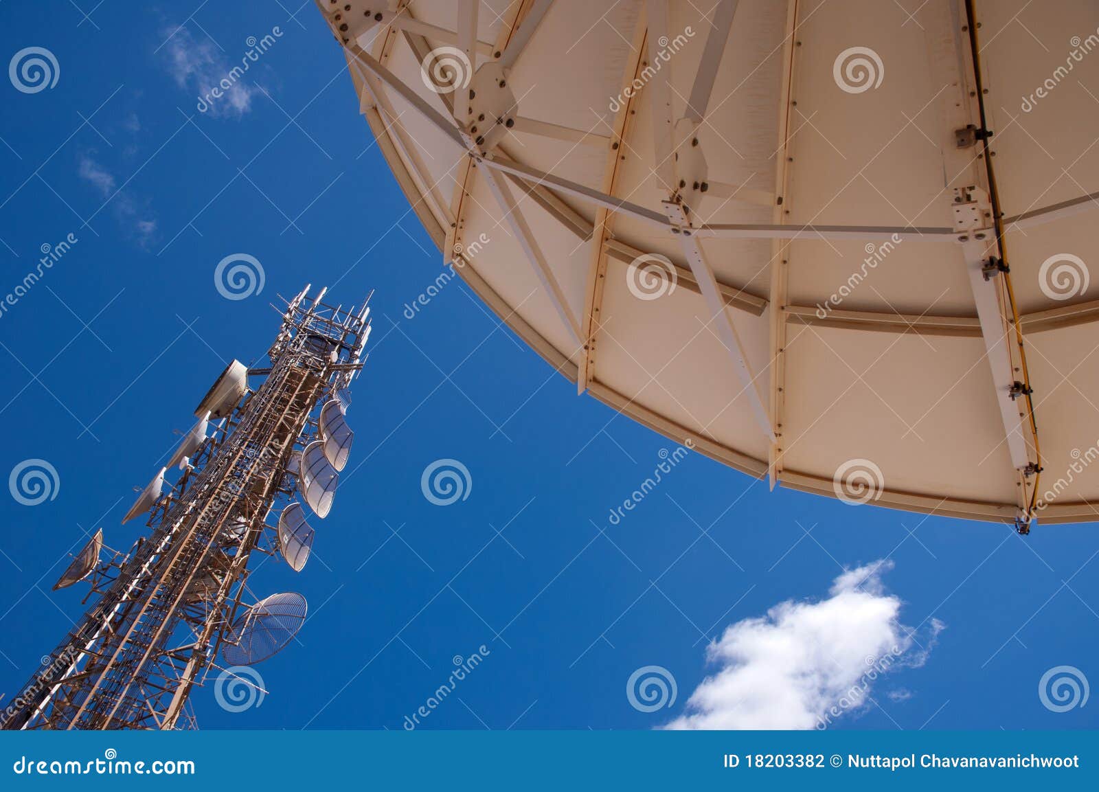 Telecommunication Infrastructure Stock Photo - Image of microwave ...