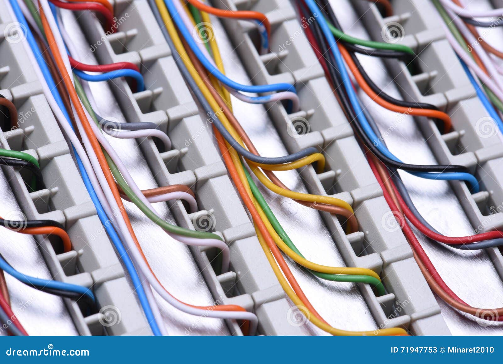 Telecommunication Main Distribution Frame with Cables Stock Image ...