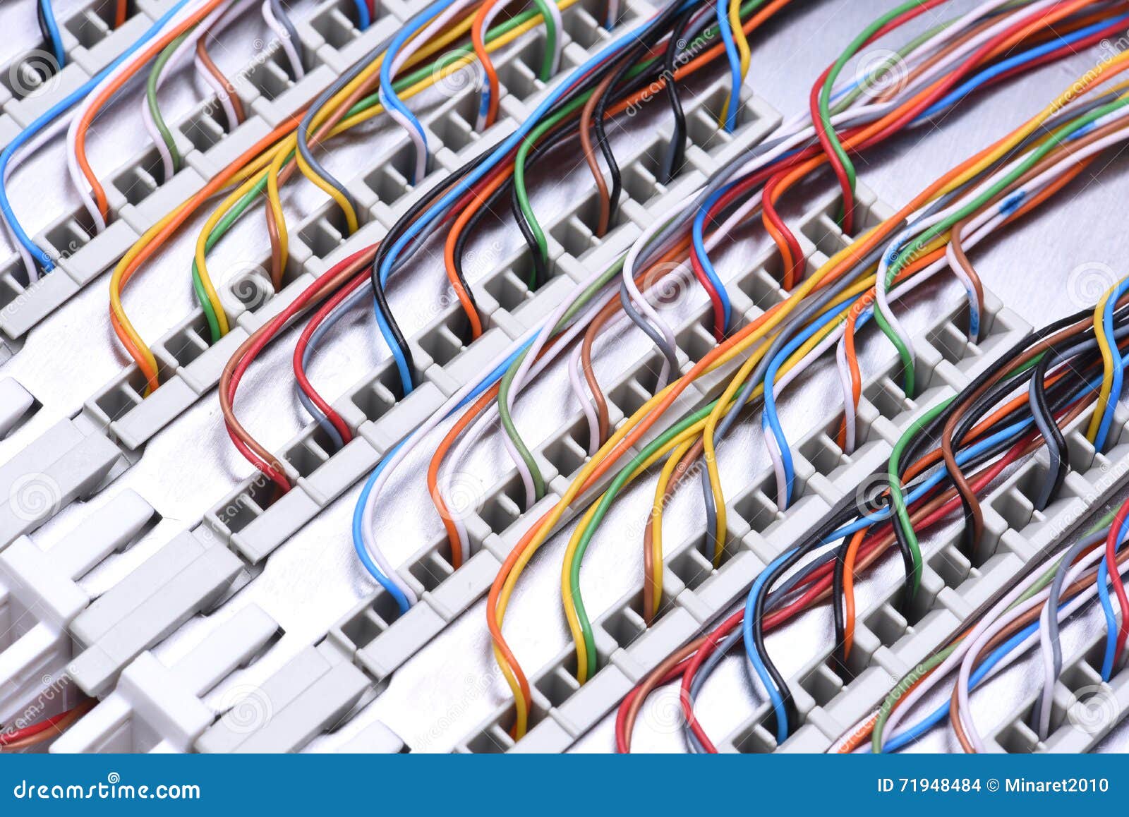 Telecommunication Main Distribution Frame with Cables Stock Photo ...
