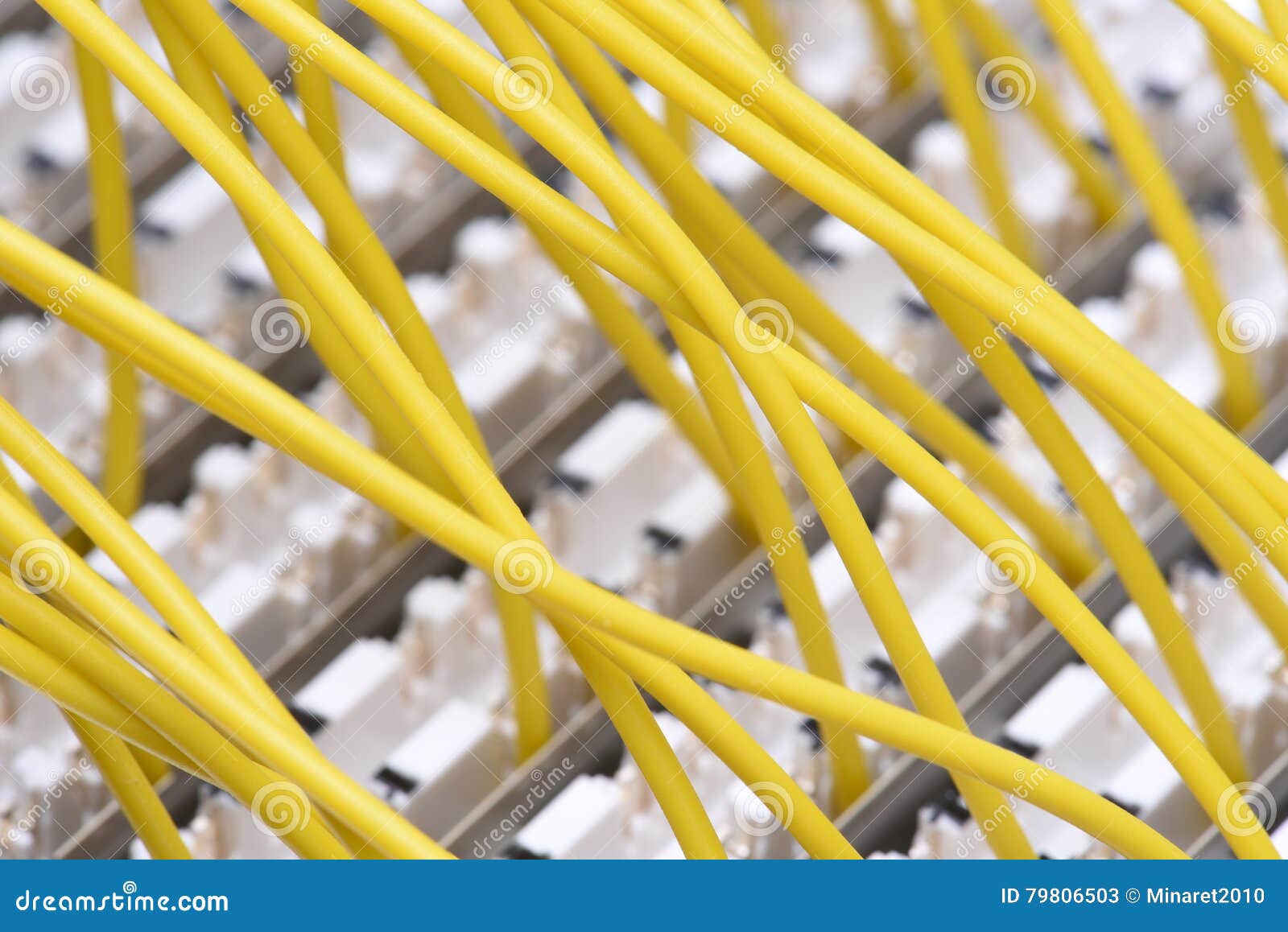 Telecommunication Main Distribution Frame with Colorful Cables Stock ...