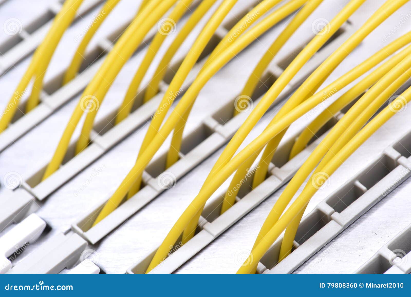 Telecommunication Main Distribution Frame with Colorful Cables Stock ...