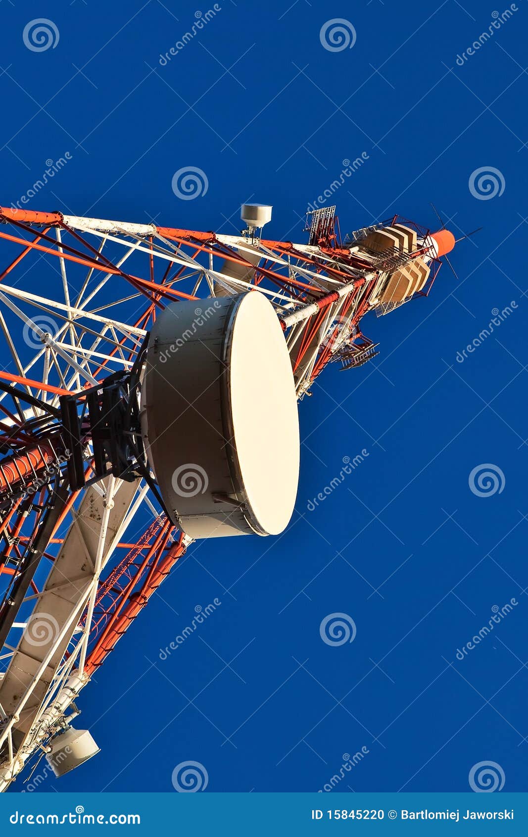 Telecommunication mast. stock photo. Image of antenna - 15845220