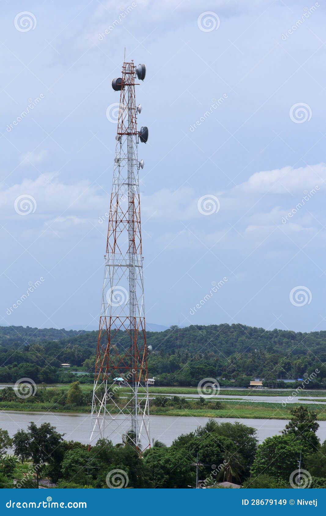 Telecommunication mast stock image. Image of network - 28679149