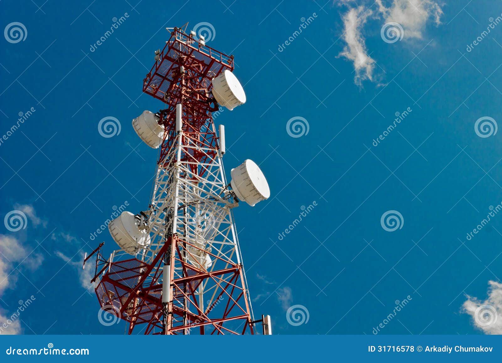 Telecommunication mast stock photo. Image of tower, wave - 31716578