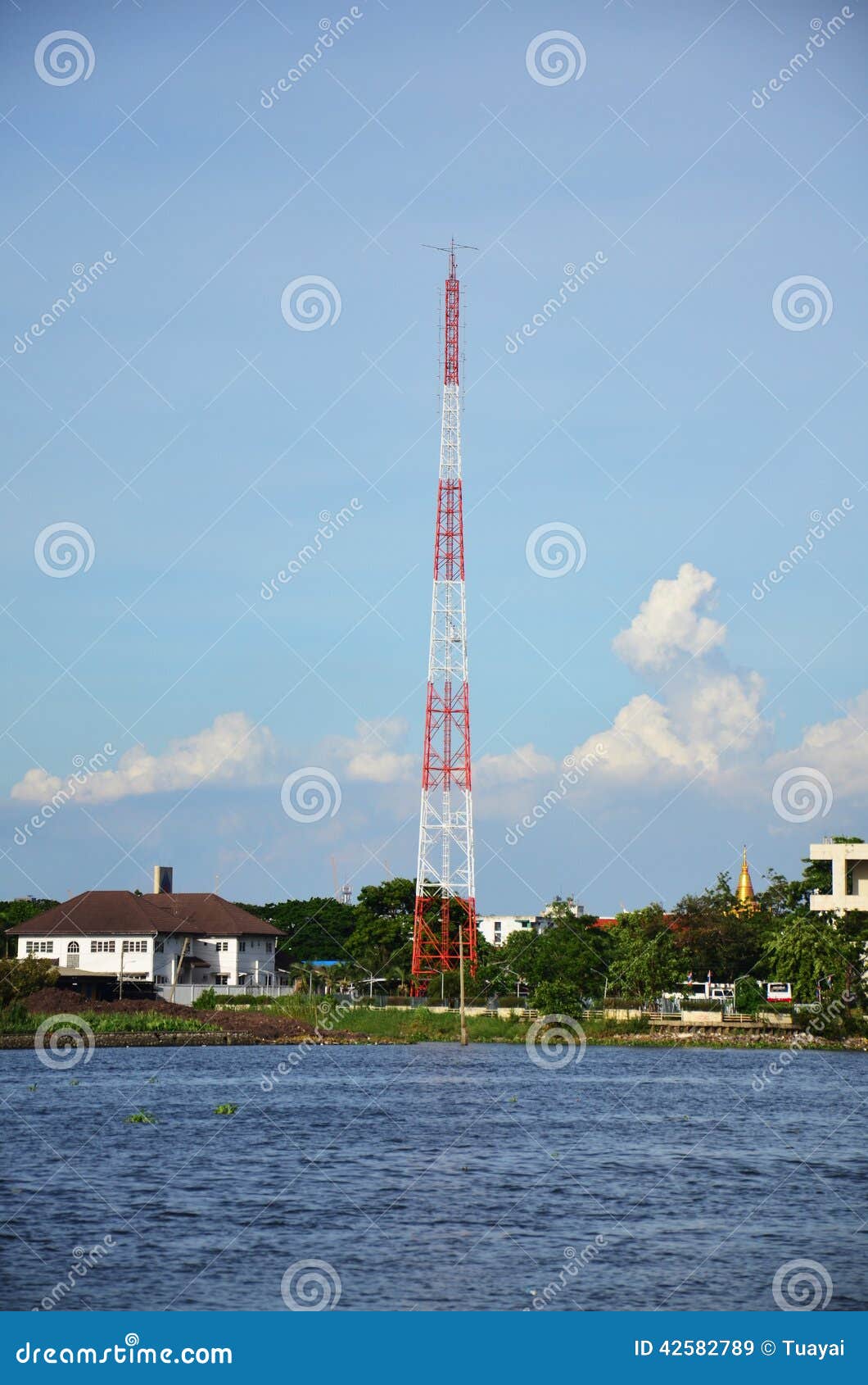 Telecommunication Mobile Phone Pole Stock Image - Image of engineering ...