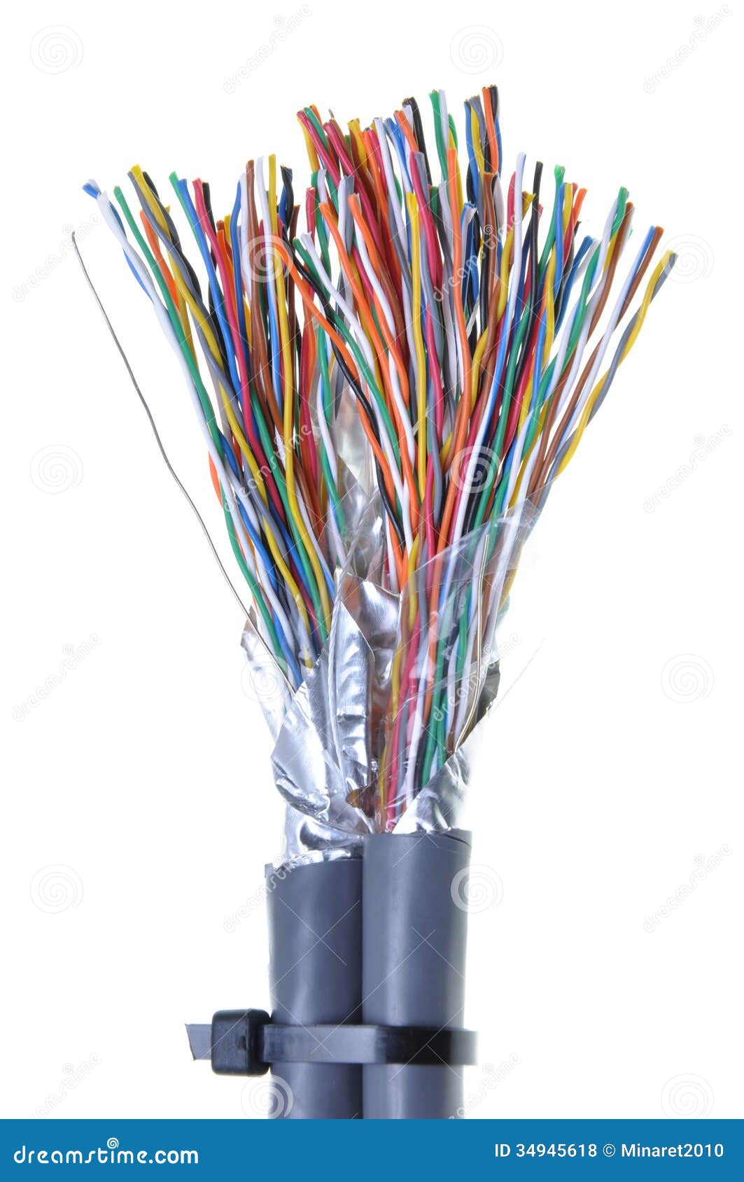 Telecommunication Network Cable Stock Photo - Image of abstract, global ...
