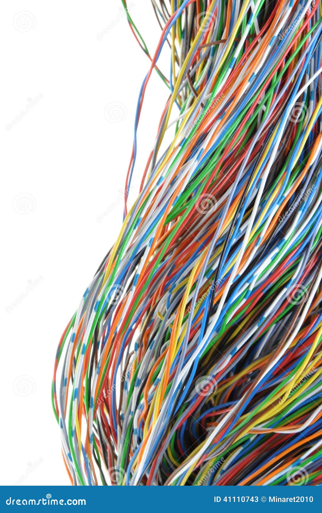 Telecommunication Network Cables Stock Image - Image of abstract, data ...