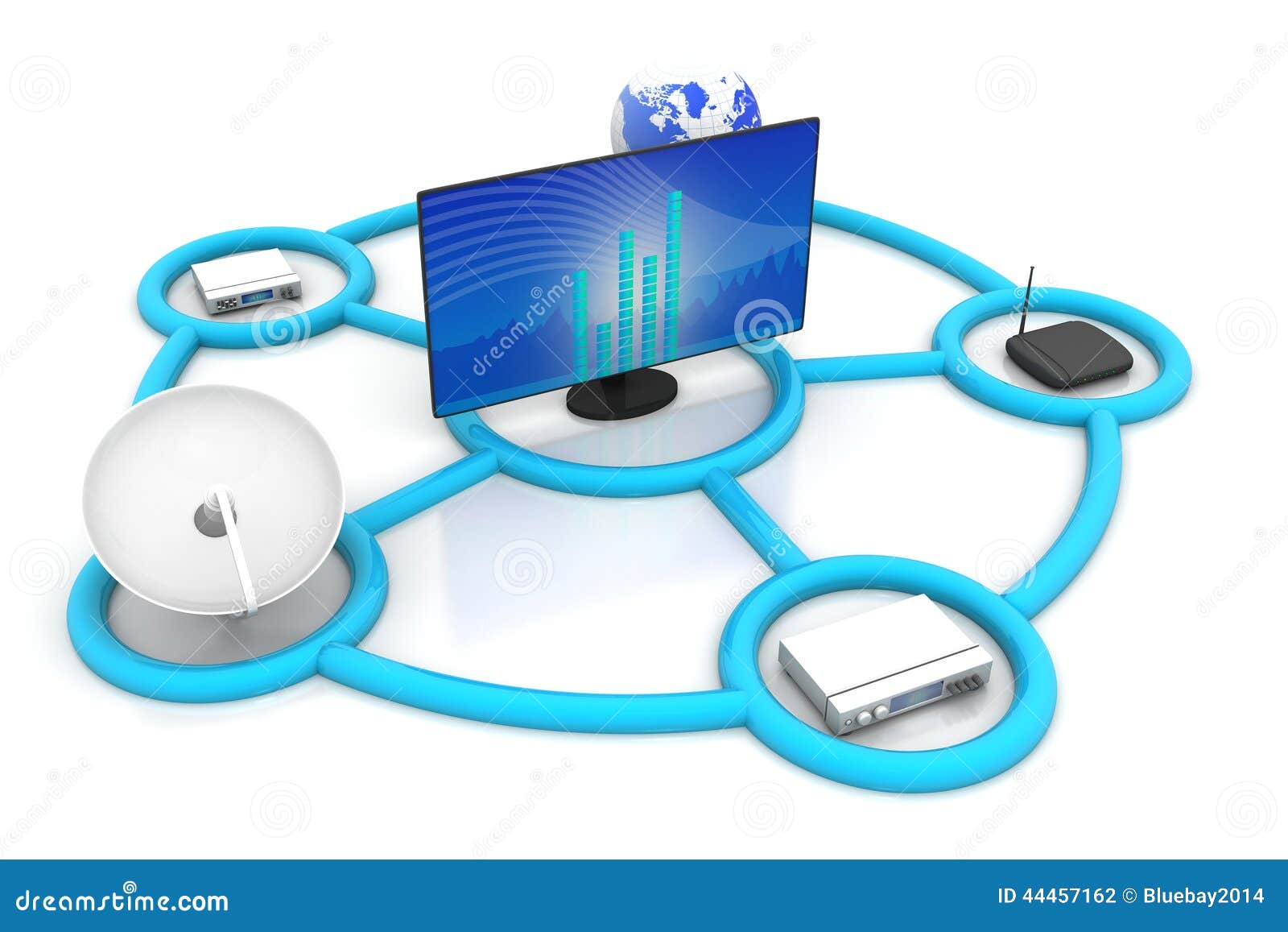Telecommunication Network Concept Stock Illustration - Illustration of ...