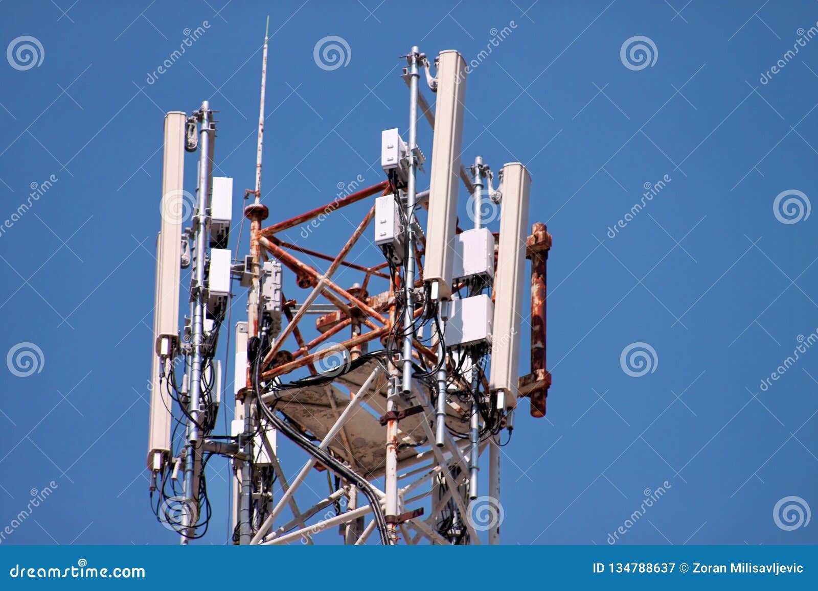 Telecommunication Network Repeaters, Base Transceiver Station. Tower ...