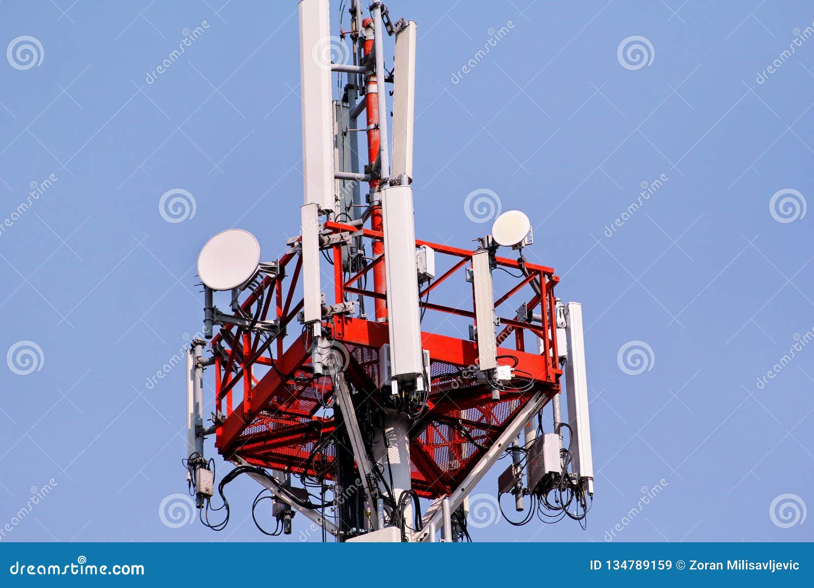 Telecommunication Network Repeaters, Base Transceiver Station. Tower ...
