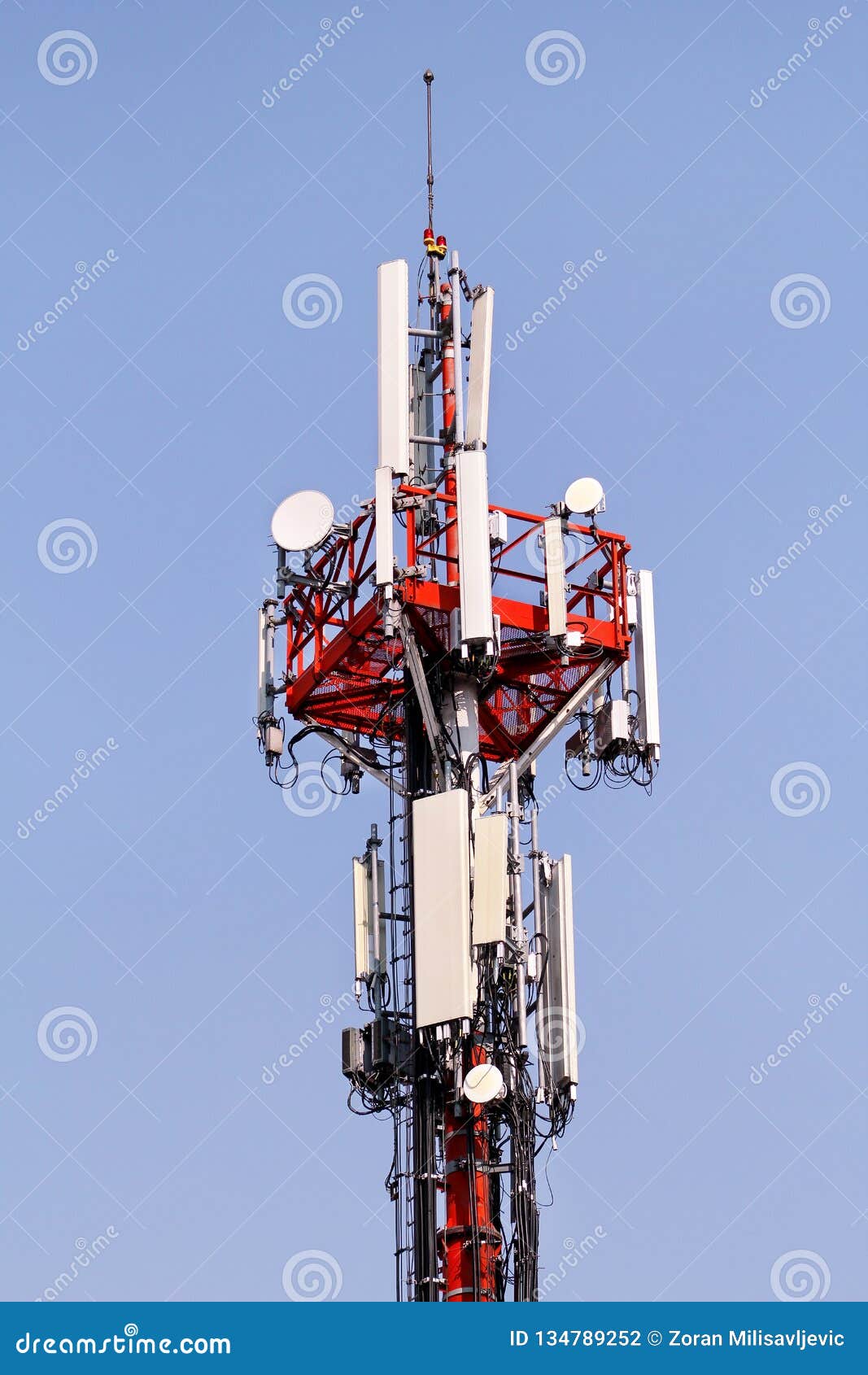 Telecommunication Network Repeaters, Base Transceiver Station. Tower ...