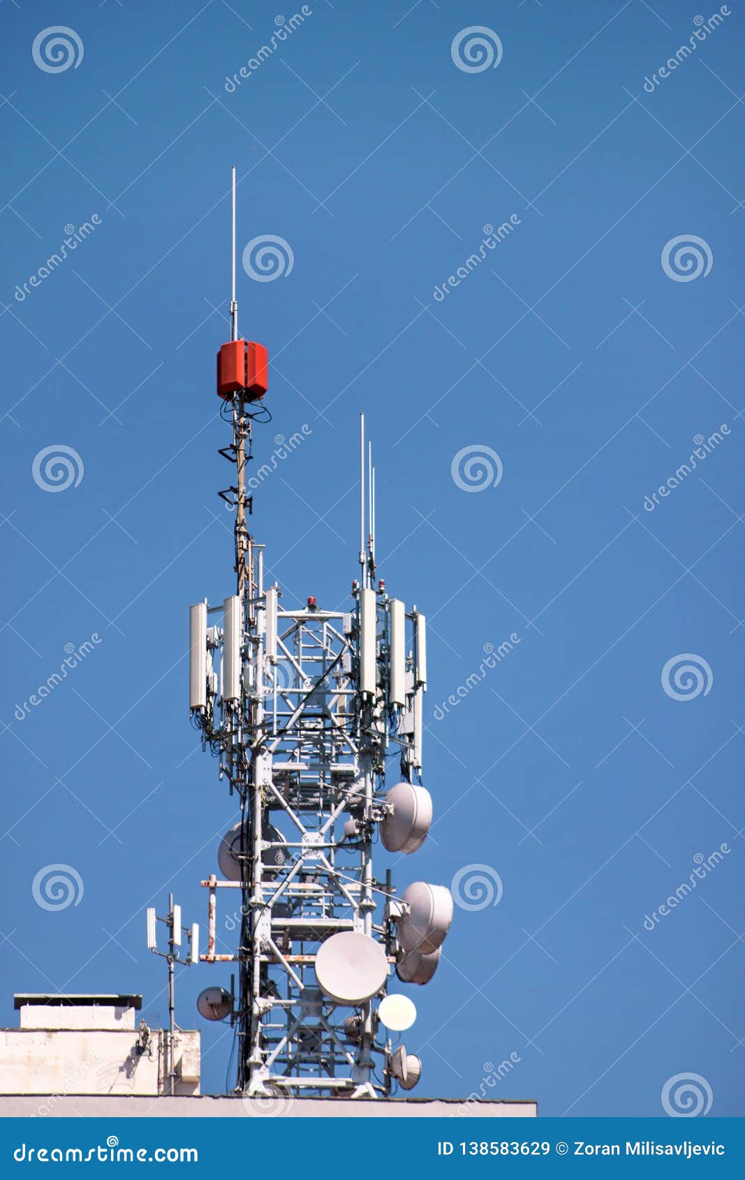 Telecommunication Network Repeaters, Base Transceiver Station. Tower ...