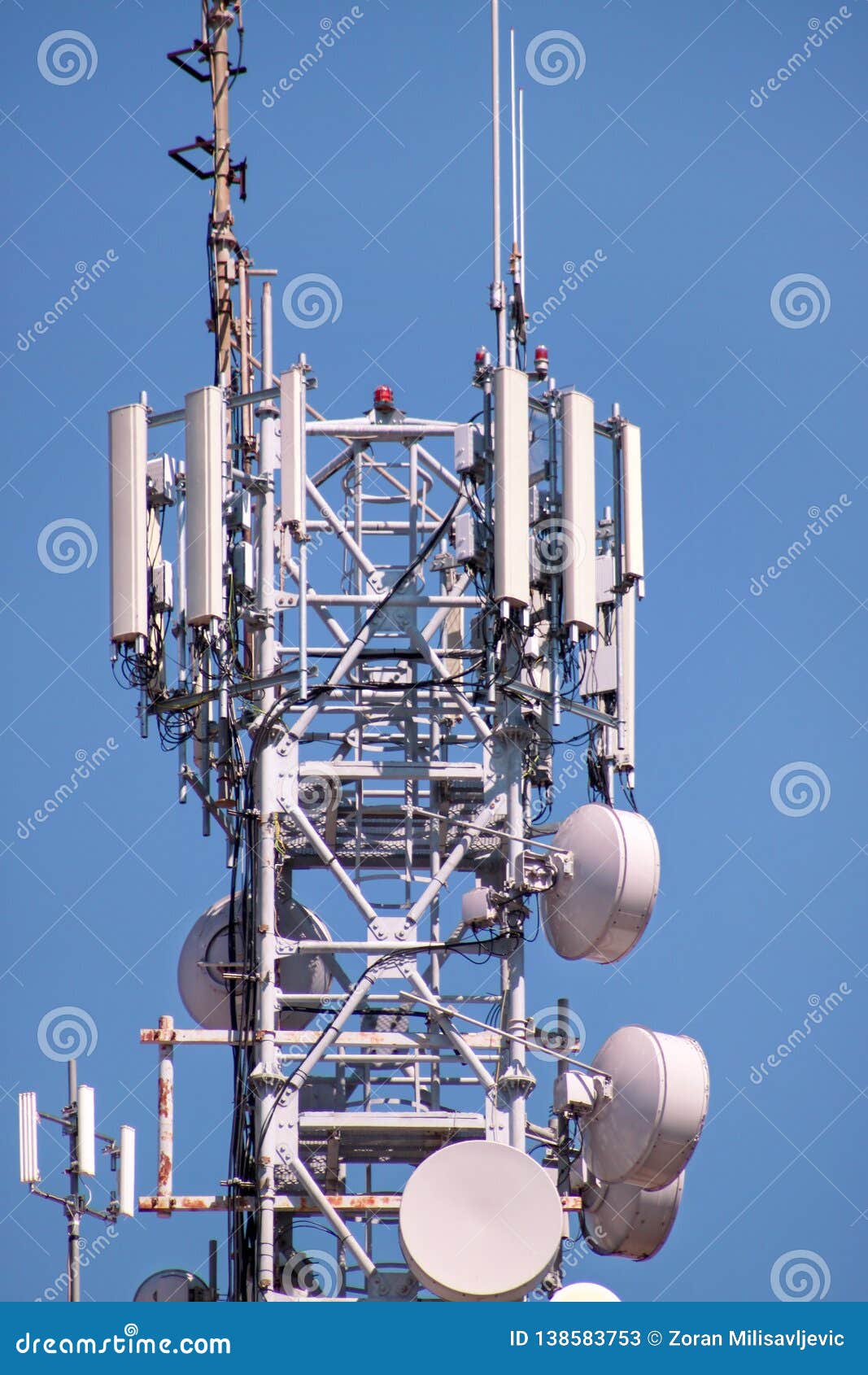 Telecommunication Network Repeaters, Base Transceiver Station. Tower ...