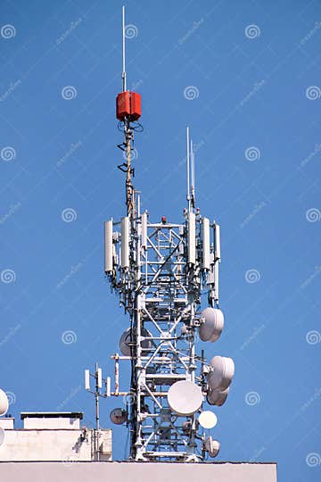 Telecommunication Network Repeaters, Base Transceiver Station. Tower ...