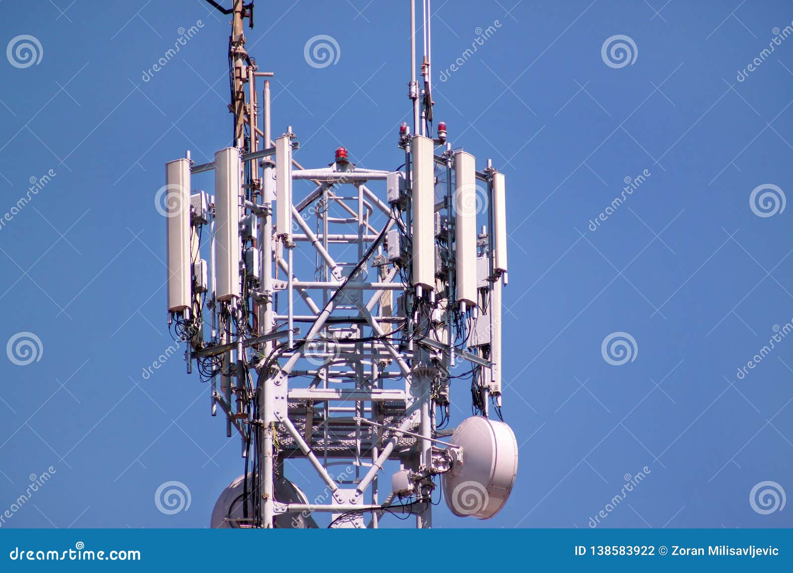 Telecommunication Network Repeaters, Base Transceiver Station. Tower ...