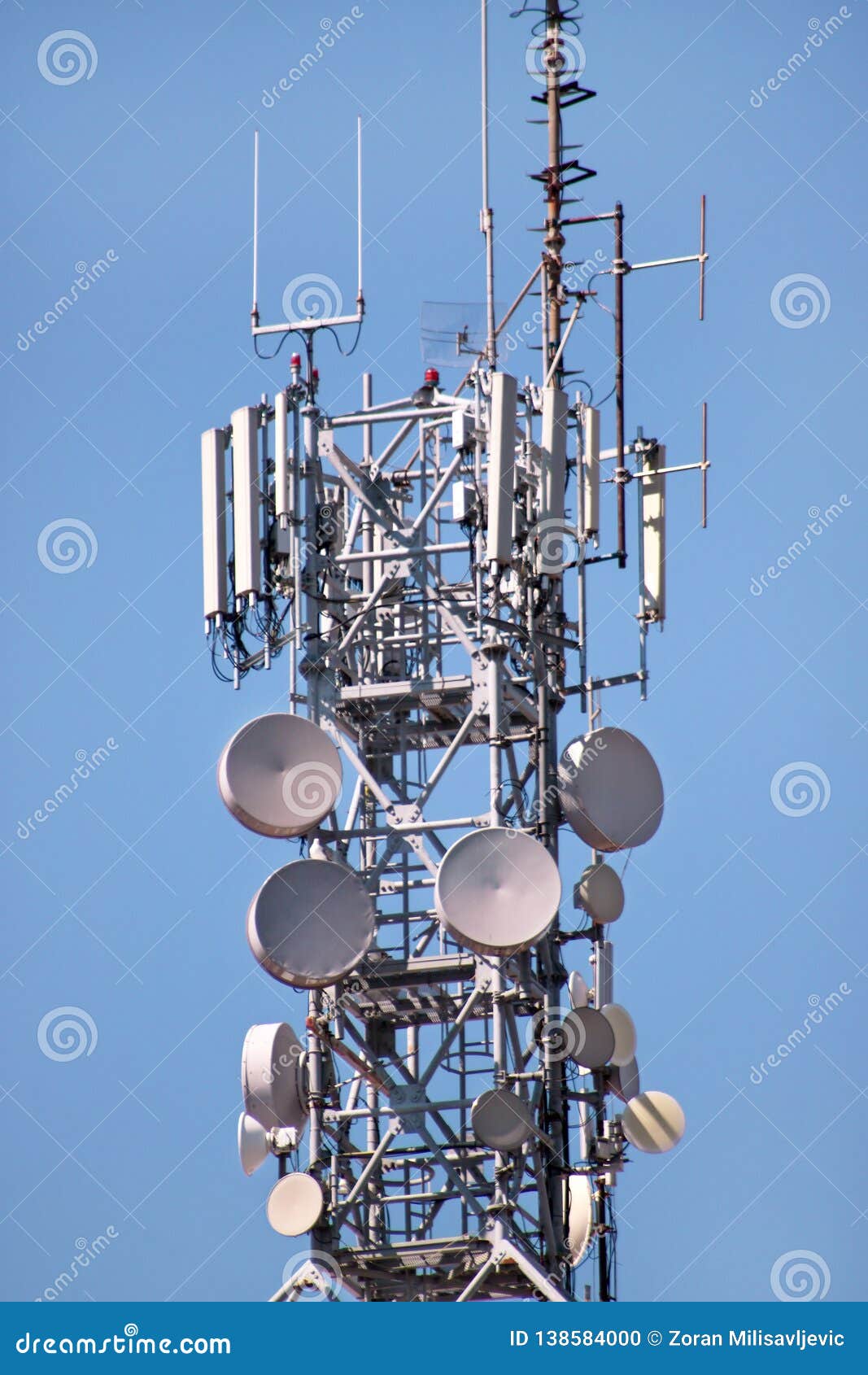 Telecommunication Network Repeaters, Base Transceiver Station. Tower ...